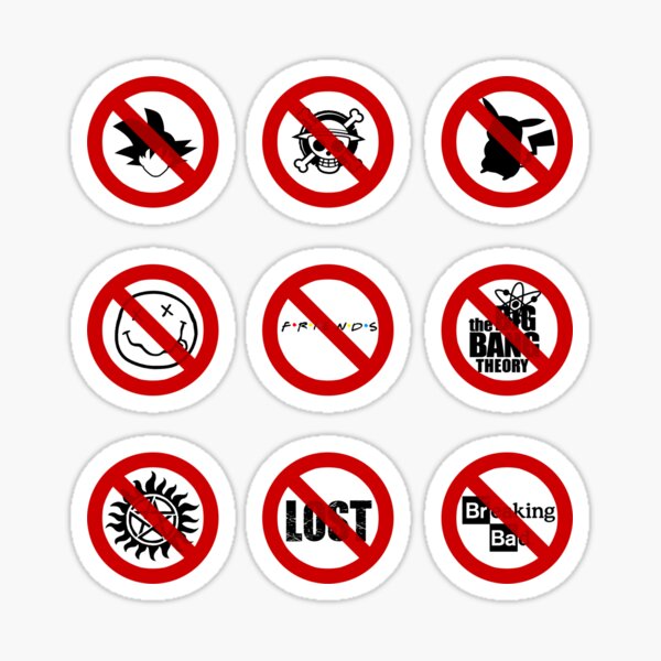 "NOT ALLOWED sticker pack" Sticker for Sale by originalgift | Redbubble