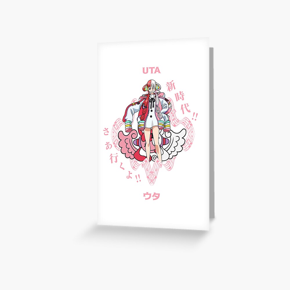 "Uta Design Pink Original one piece film red" Greeting Card for Sale by ...