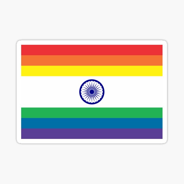 "India LGBT Pride Flag" Sticker for Sale by putaflagonit | Redbubble