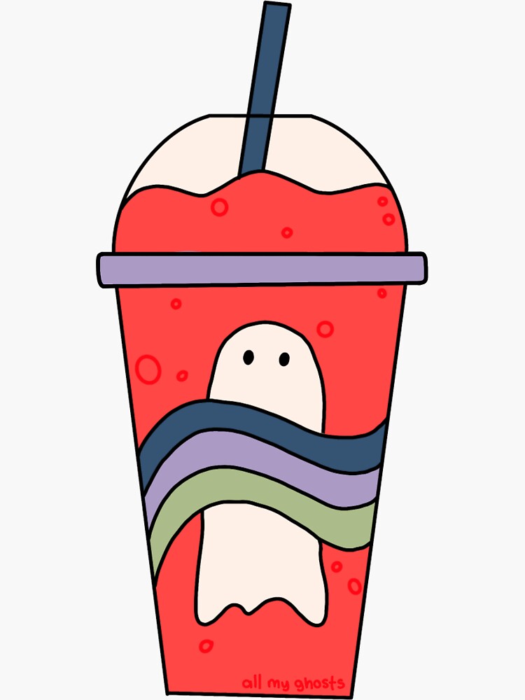 Sticker « all my ghosts cherry slurpee inspiré de lizzy mcalpine ...