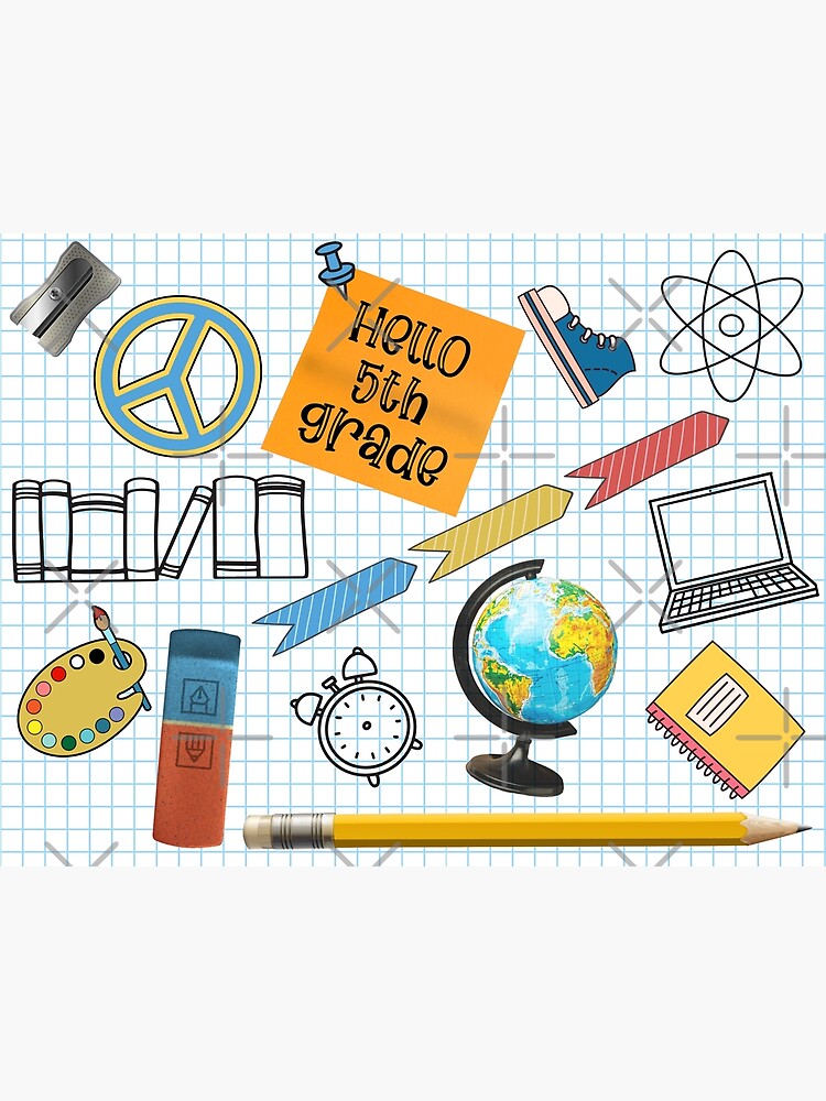 Poster « Bonjour 5e année Retour à l'école Unisexe Tout âge Design ...