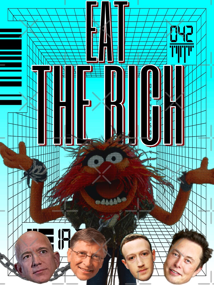"Eat The Rich - Muppet poster" Sticker for Sale by PopPunkFairyy ...