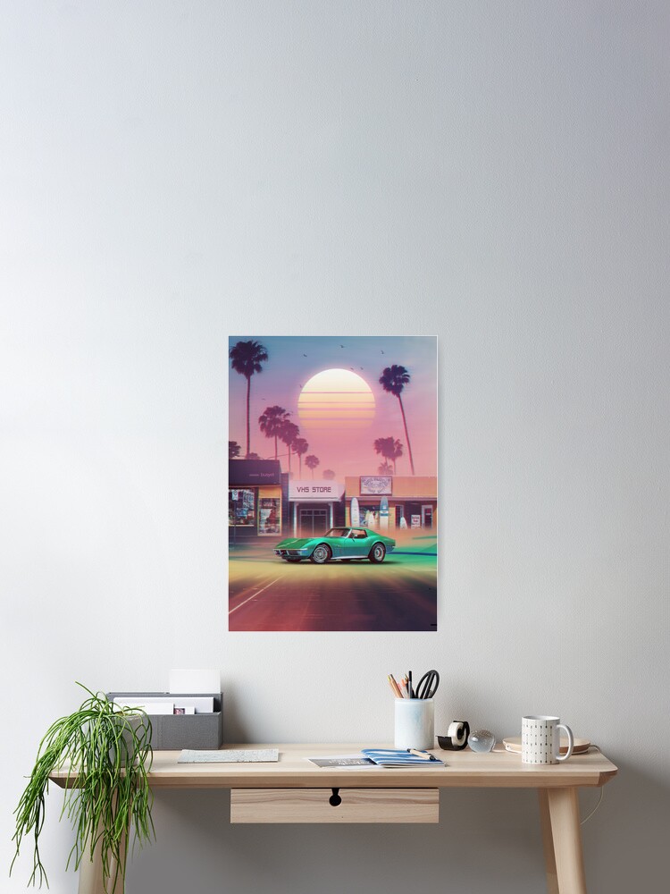 "Synthwave Sunset Drive" Poster for Sale by dennybusyet | Redbubble