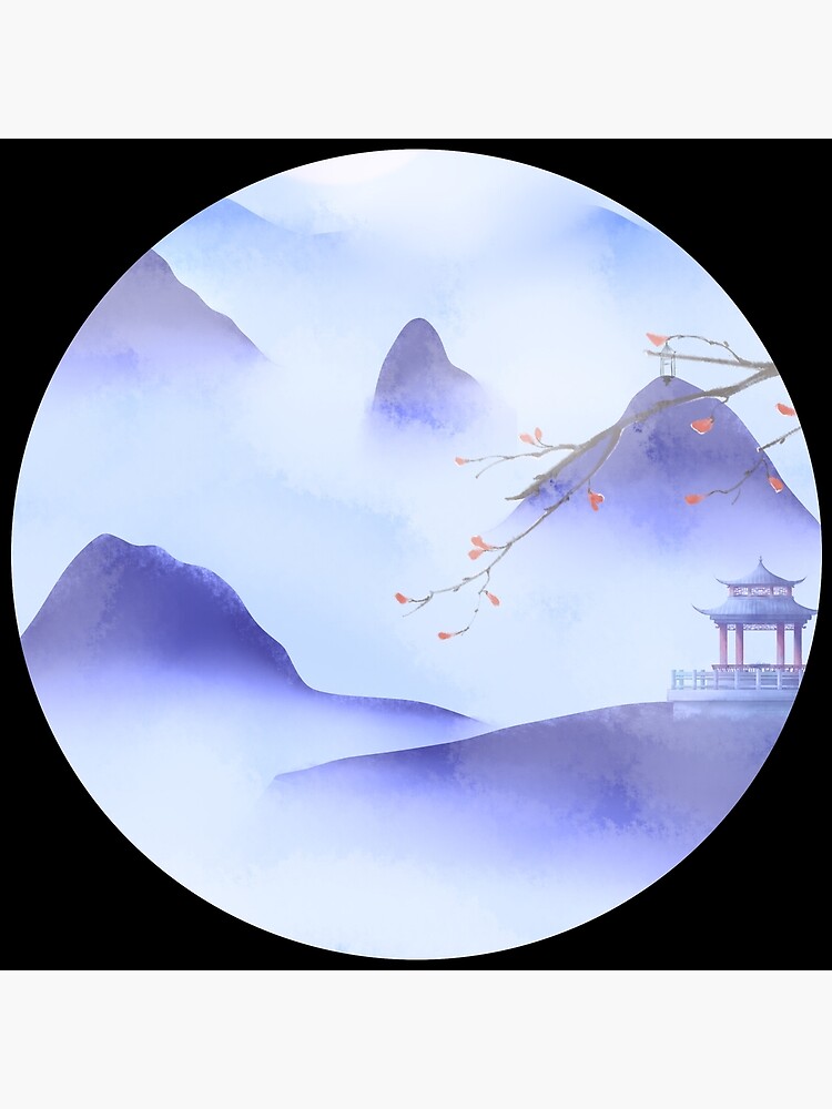 "Chinese hilly area watercolor art, Chinese Beautiful hill areas Art ...
