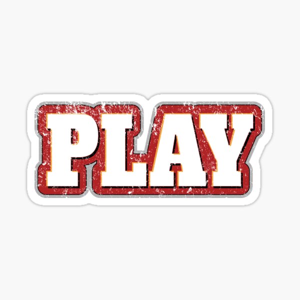 "Play" Sticker for Sale by ScottyWalters | Redbubble