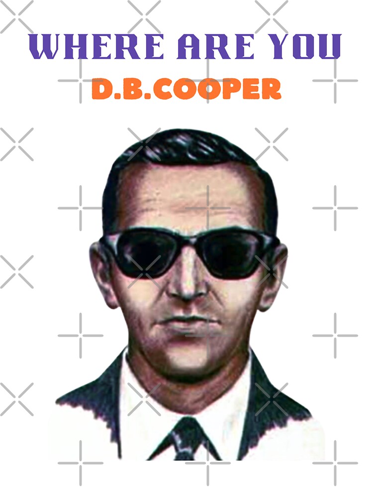 "Where are you D.B.Cooper" Sticker for Sale by ShankART | Redbubble