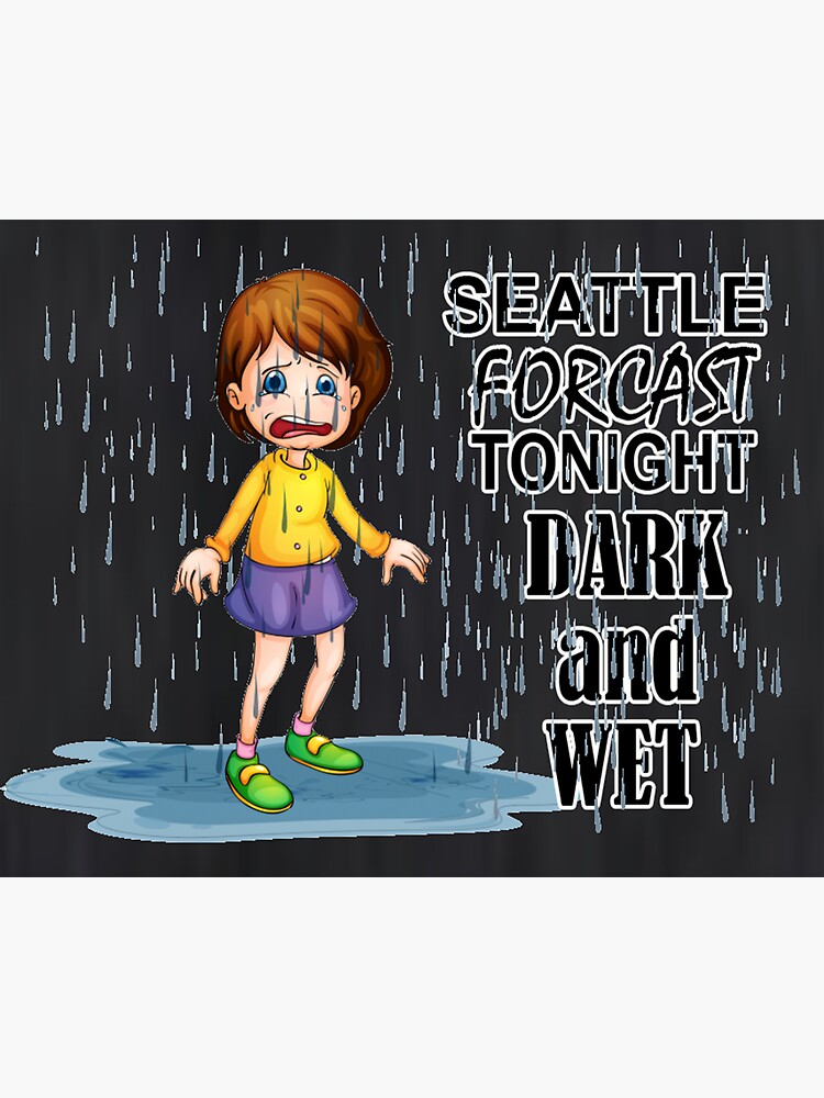 "SEATTLE WEATHER FORECAST" Sticker for Sale by cgullart | Redbubble