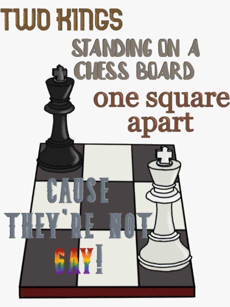 "Two Kings Chess Meme" Sticker for Sale by EinsteinEitan | Redbubble