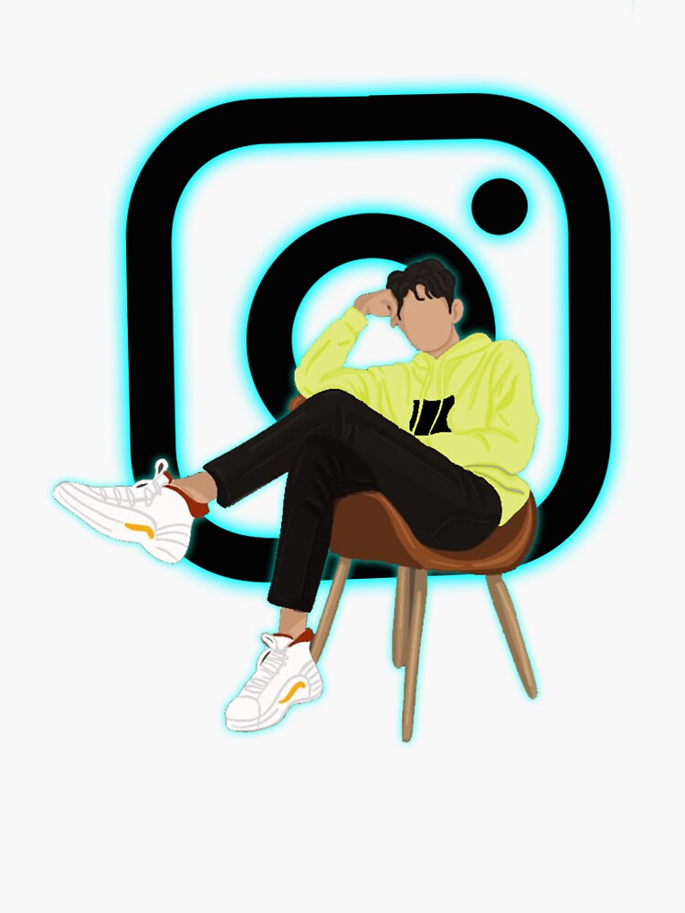 "Boy Aesthetic instagram" Sticker for Sale by Agus-art | Redbubble