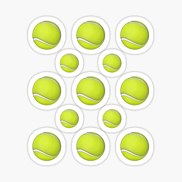 "Tennis Balls" Sticker for Sale by 37jlee | Redbubble