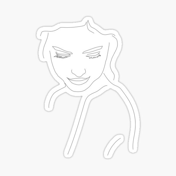 "Woman face " Sticker for Sale by Rosaliartbook | Redbubble
