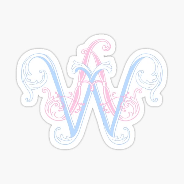 "AW Inital" Sticker for Sale by amelialundy | Redbubble