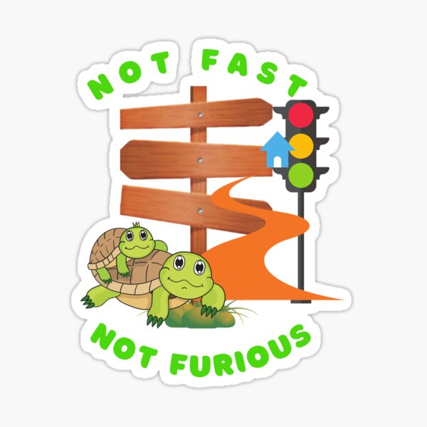 "not fast not furious" Sticker for Sale by jovz | Redbubble