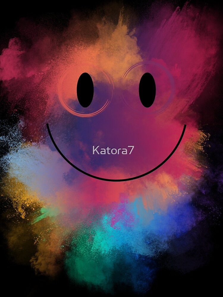 "Colour Splash Smiley Face" Art Print for Sale by Katora7 | Redbubble