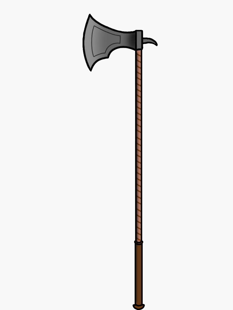 "Medieval halberd axe drawing" Sticker for Sale by FruityGarden | Redbubble