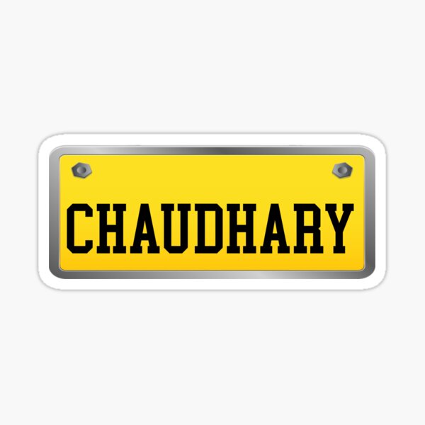 "Chaudhary" Sticker for Sale by Trikav | Redbubble
