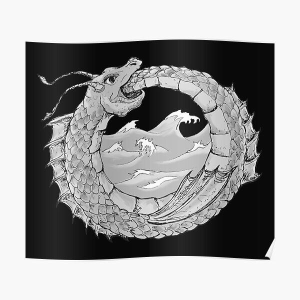 "OUROBOROS Gray" Poster for Sale by SAITKEN | Redbubble