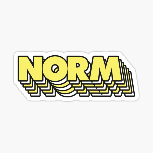 "NORM" Sticker for Sale by robtzn | Redbubble