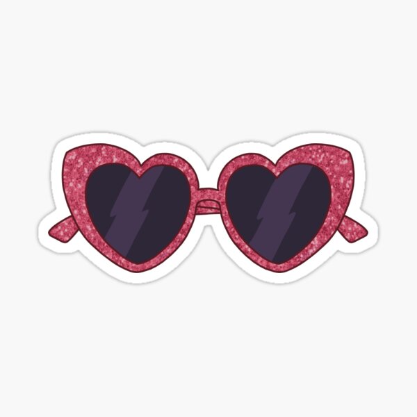 "sparkling pink red heart shaped sunglasses aesthetic dollette coquette ...