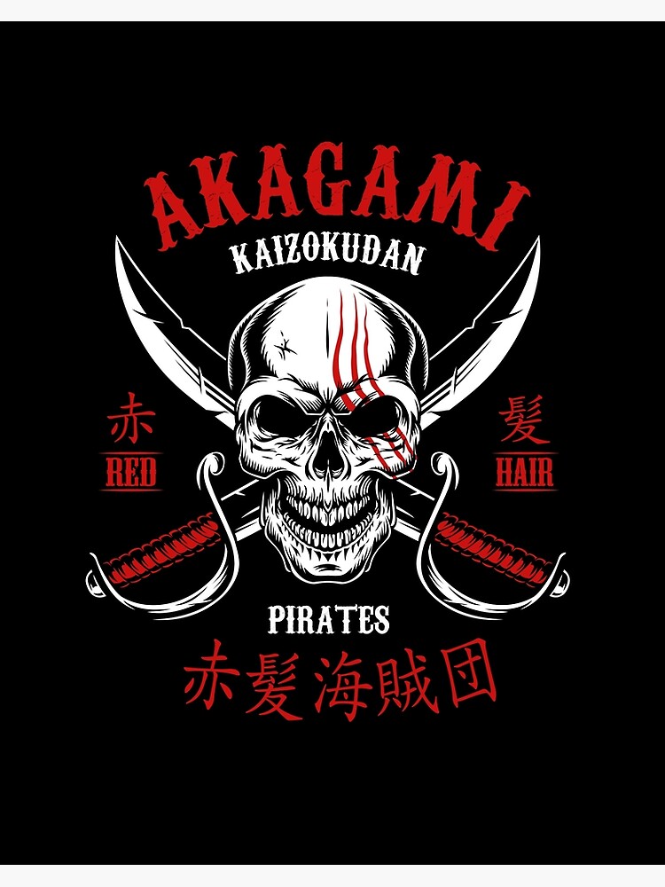"Akagami no Shanks Red Haired Jolly Roger" Art Board Print for Sale by ...