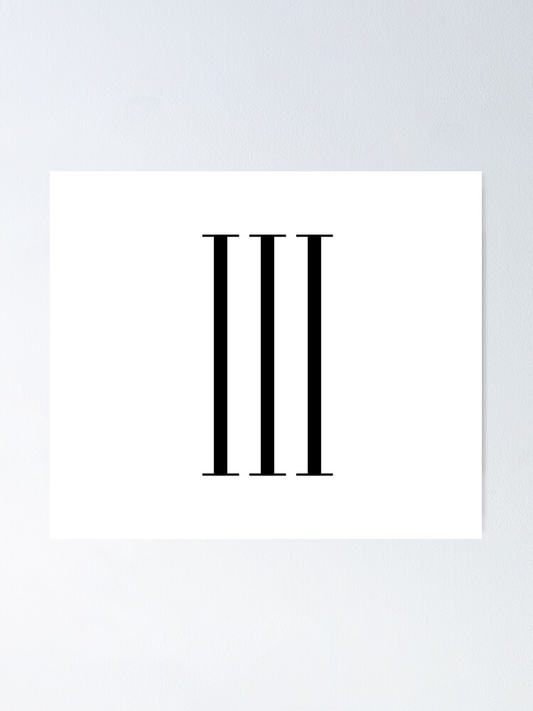 Póster «número romano 3 | Número romano III | Número 3 números romanos ...