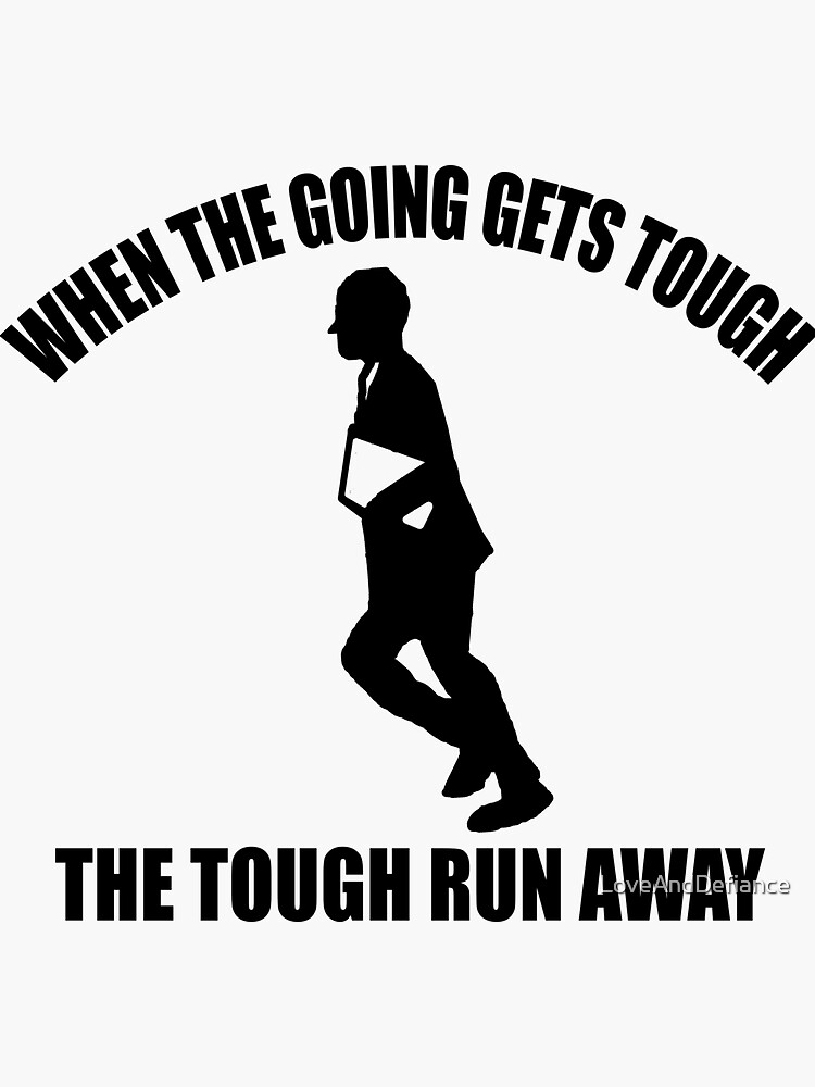 "JOSH HAWLEY RUN WHEN THE GOING GETS TOUGH the TOUGH RUN AWAY" Sticker ...