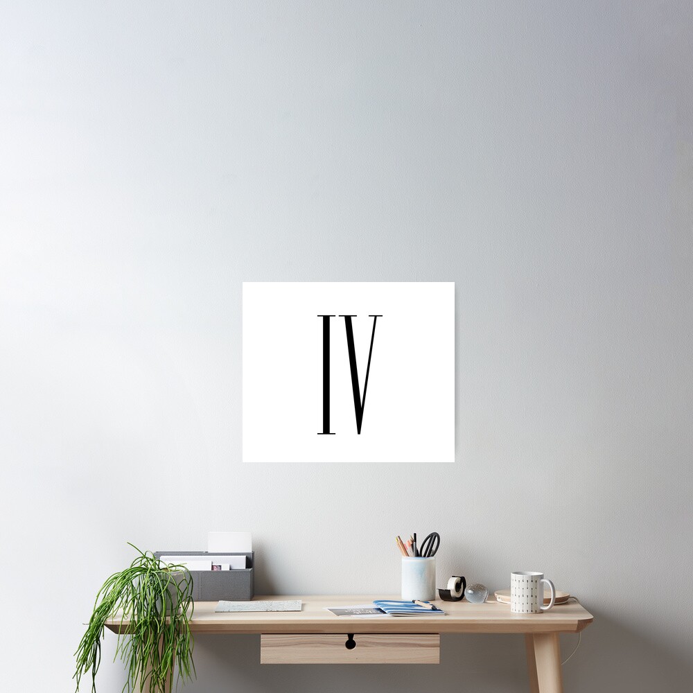 Póster «número romano 4 | Número romano IV | Número 4 números romanos ...