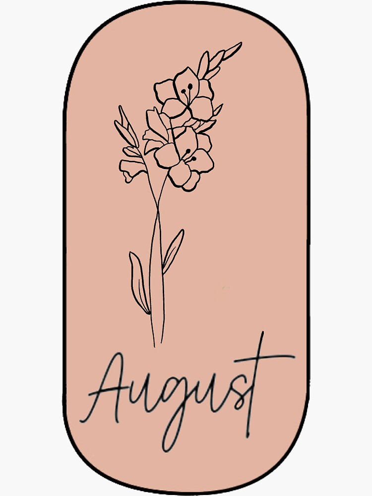 "August birth flower" Sticker for Sale by starsdesignsco | Redbubble