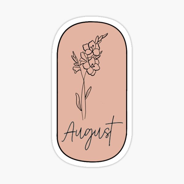 "August birth flower" Sticker for Sale by starsdesignsco | Redbubble