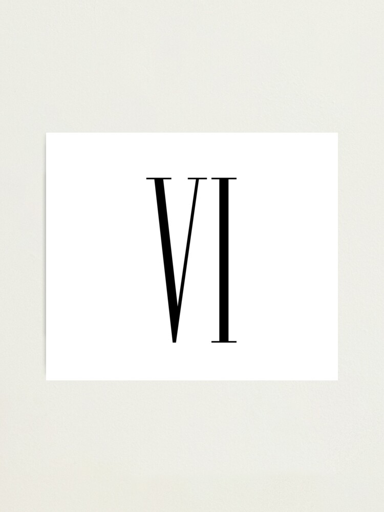 Lámina fotográfica «número romano 6 | Número romano VI | Número 6 ...
