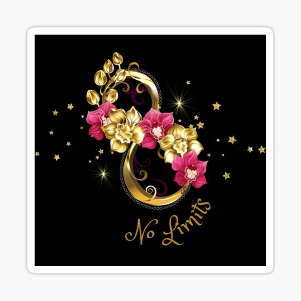 "Gold Infinity...A gold Infinity symbol adorned with beautiful pink ...