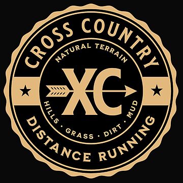 "Vintage Style Cross Country Running" Sticker for Sale by CattlettArt ...