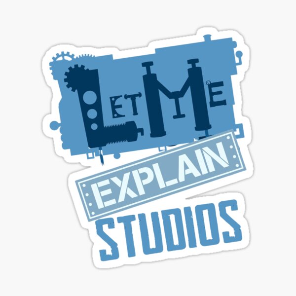 "Explain Studios" Sticker for Sale by lina-fari | Redbubble