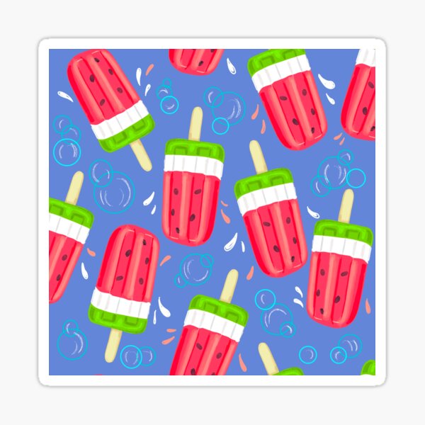 "Watermelon ice pop" Sticker for Sale by Papergrape | Redbubble
