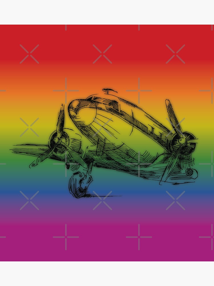 "Rainbow Aero 1" Sticker for Sale by LAPilotGirl | Redbubble