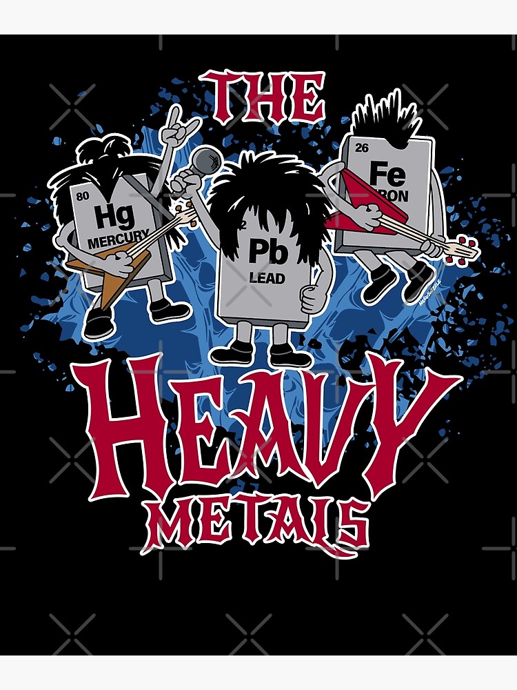 "The Heavy Metals Science Funny Periodic Table Geek" Poster for Sale by ...