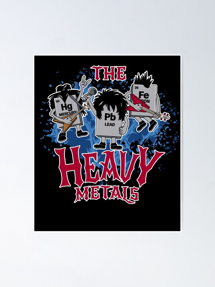 "The Heavy Metals Science Funny Periodic Table Geek" Poster for Sale by ...
