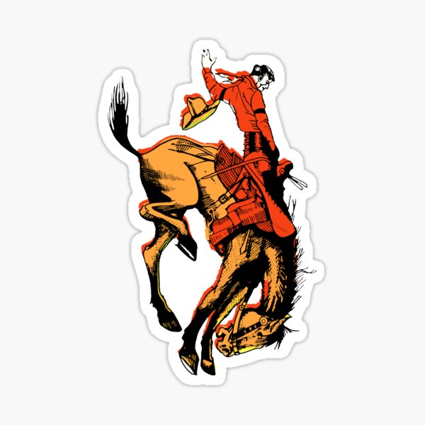 "Cowboy Rodeo Vintage Travel Decal Retro Souvenir" Sticker for Sale by ...