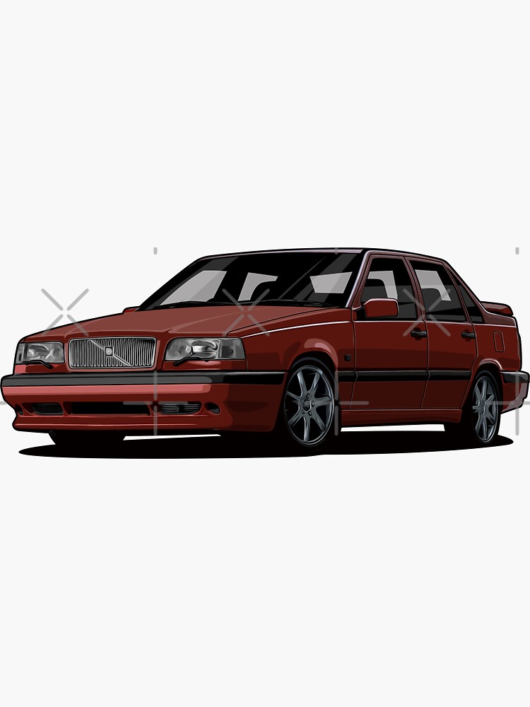 "Illustration VOLVO 850 R sedan 90's ICON Graphic Artwork sweden power ...