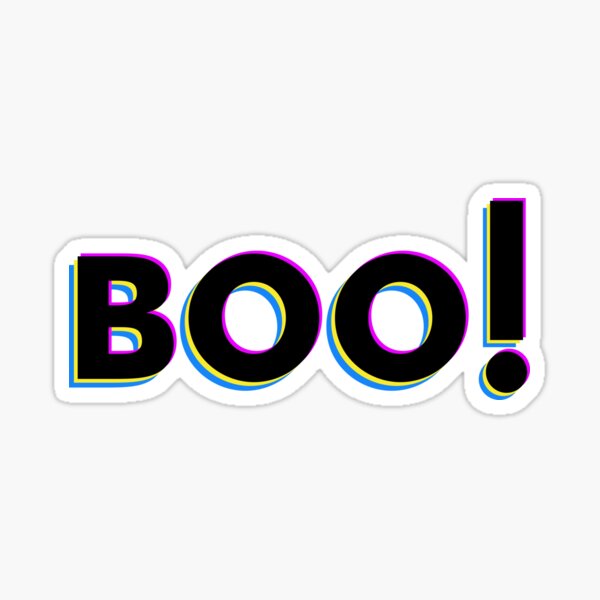 "Boo" Sticker for Sale by Tonydbreu | Redbubble