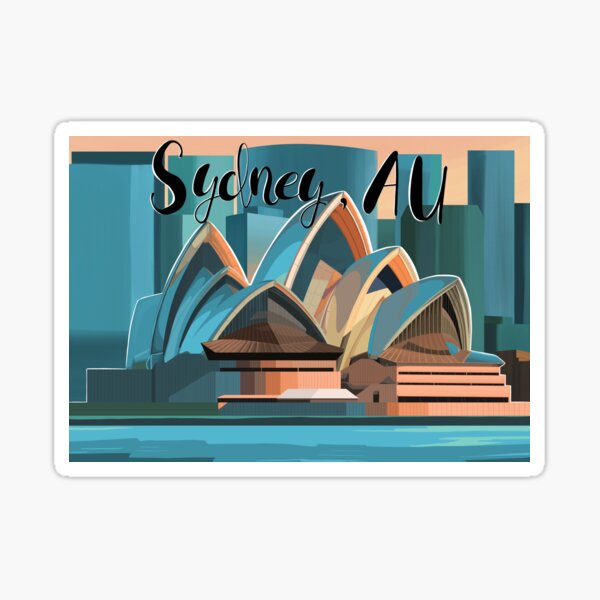 "Sydney Australia Opera House" Sticker for Sale by alachiki | Redbubble