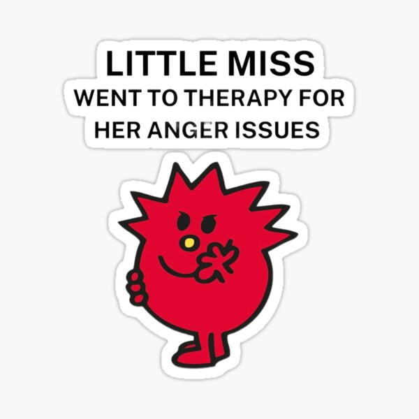 "Little Miss Anger Issues" Sticker for Sale by Scrapbookpower | Redbubble