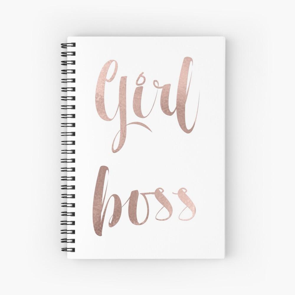 "Girl boss - rose gold" Spiral Notebook for Sale by peggieprints ...