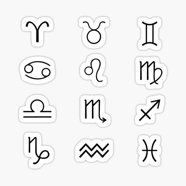 "Zodiac Signs Sticker Pack" Sticker for Sale by eseasea | Redbubble