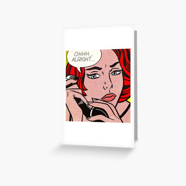 "oh Alright Roy Lichtenstein Pop Art- Pop Art Lady on the Phone Size ...