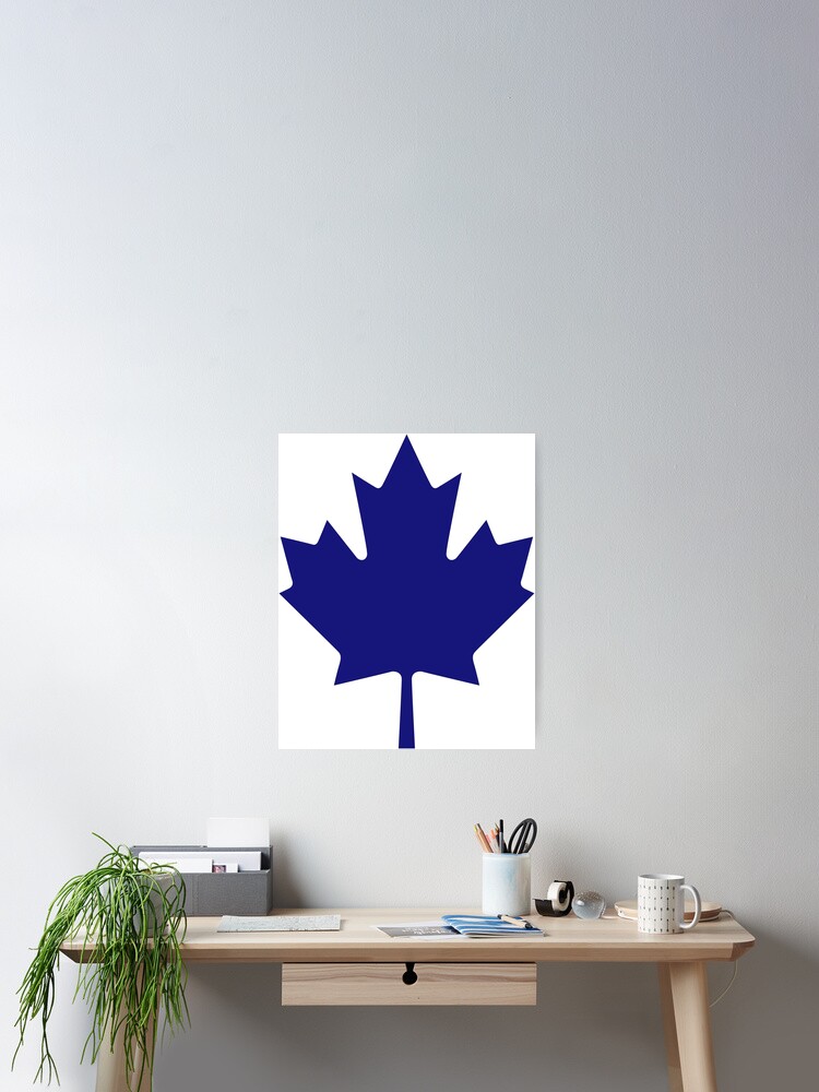 "blue Maple Leaf" Poster for Sale by Saskdesigner | Redbubble