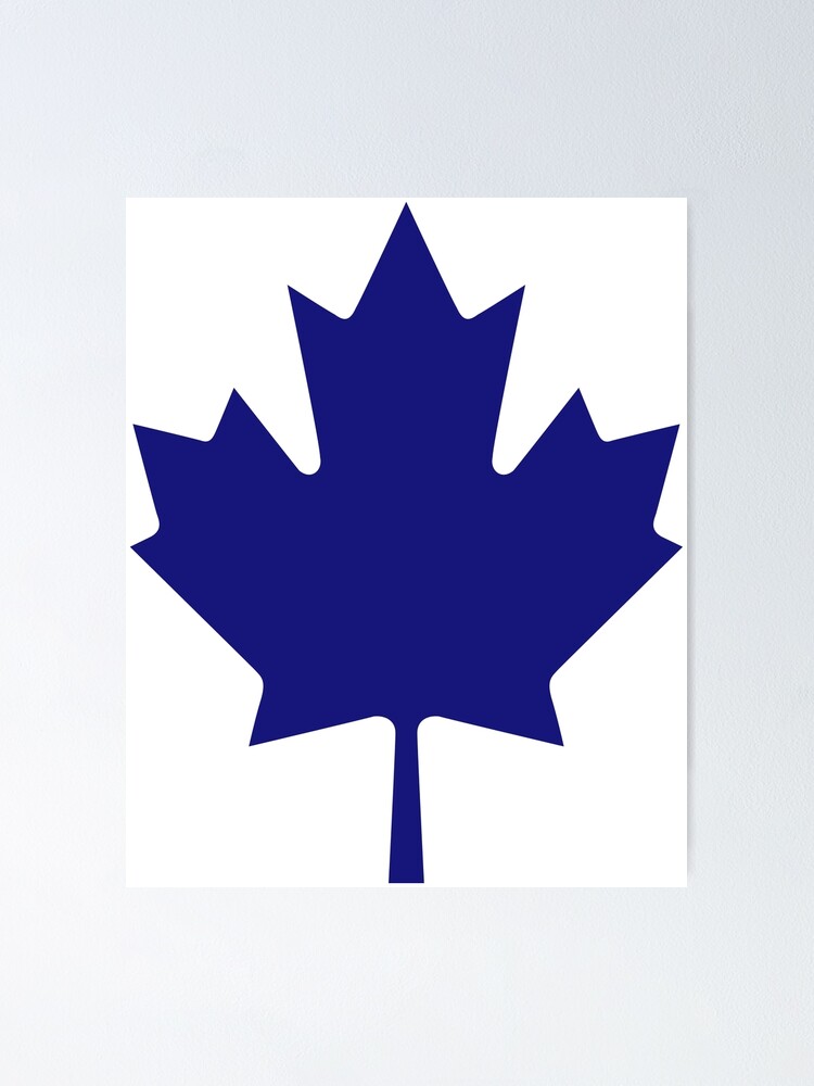 "blue Maple Leaf" Poster for Sale by Saskdesigner | Redbubble