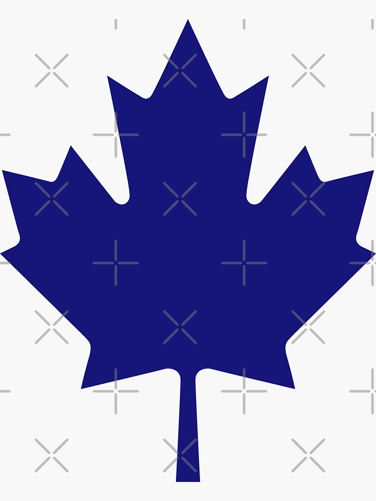 "blue maple leaf" Sticker for Sale by Saskdesigner | Redbubble