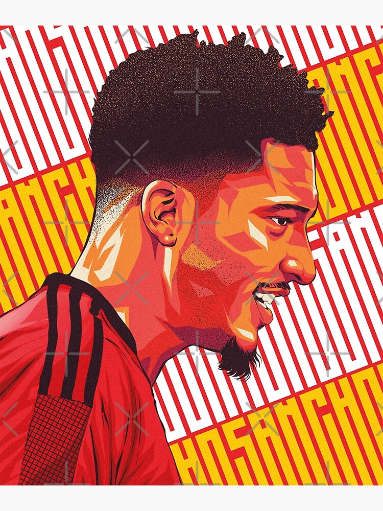 "Jadon Sancho Illustration artwork" Poster for Sale by waidesign ☑ ...