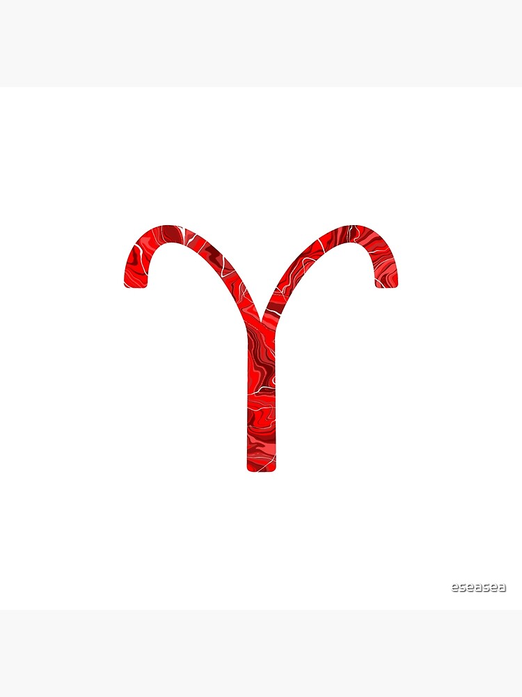 "Red Marble Aries Zodiac Sign" Poster for Sale by eseasea | Redbubble